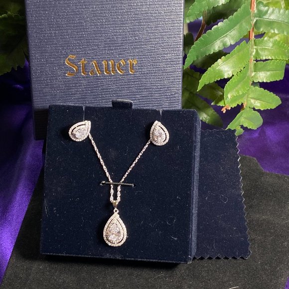 Stauer | Jewelry | Nwt Stauer Anjou Teardrop Necklace And Earrings ...